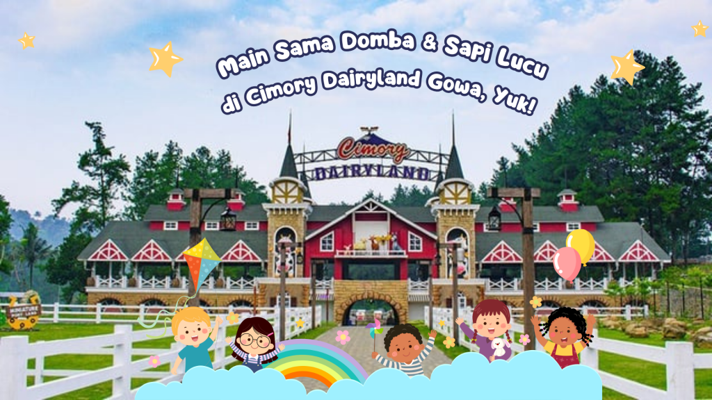 Main Sama Domba & Sapi Lucu di Cimory Dairyland Gowa, Yuk!
